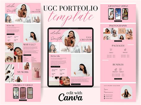 Ugc Portfolio Ugc Template Ugc Portfolio Template Ugc Media Kit Ugc