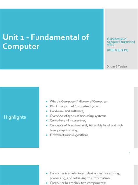 Unit1 Fundamental Of Computer Pdf