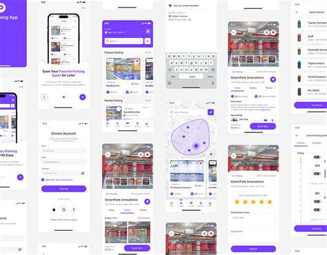 Parking App UI Design N Behance Behance