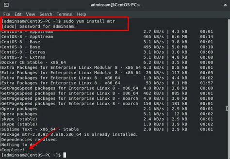 How To Use Mtr Traceroute Command On Centos 8 Vitux