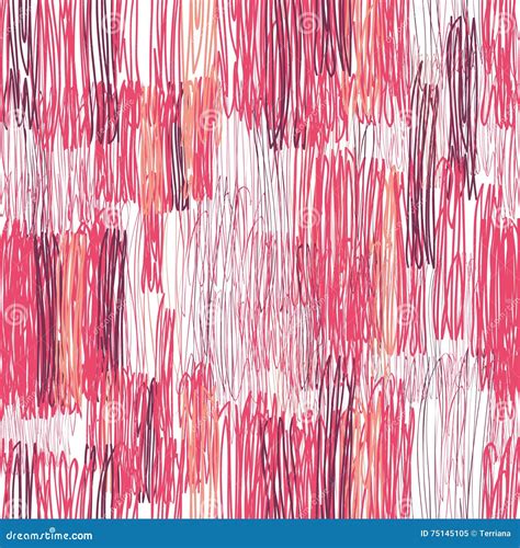 Abstract Geometric Seamless Pattern Chaotic Pencil Drawing Line Stock Illustration