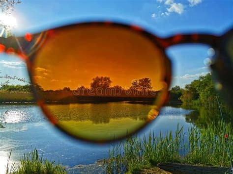 The World Through The Glasses Stock Image Image Of Looking Autumn