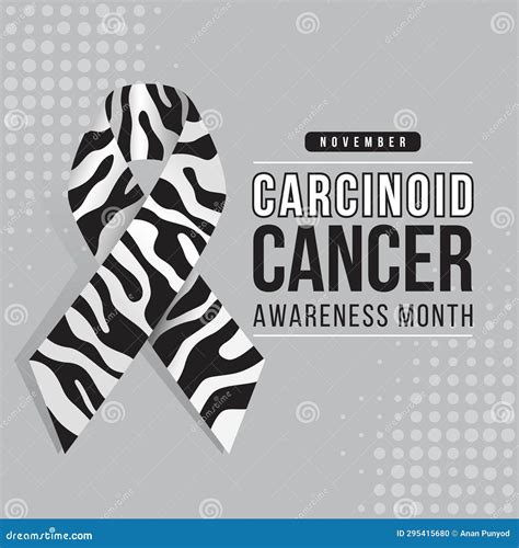 Carcinoid Syndrome Awareness Ribbon Vector Illustration Isolated On