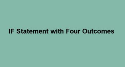IF Statement With Four Outcomes Basic Excel Tutorial