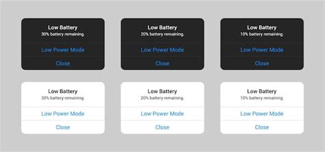 Premium Vector Low Battery Notification Interface Vector Design
