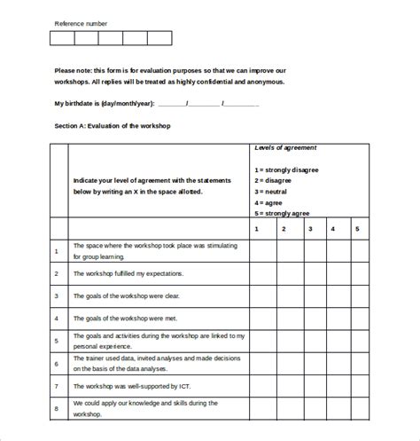 FREE 15 Workshop Feedback Form Samples PDF MS Word Google Docs Excel