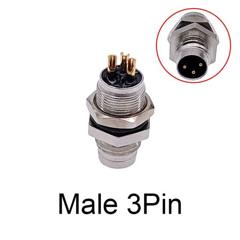M8 Sensor Connector Panel Back Mount Waterproof Fl Grandado