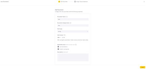 Personalization Parameters For Live Data Sources