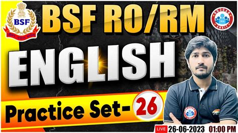 BSF RO RM 2023 BSF RO RM English Practice Set 26 BSF RO RM English