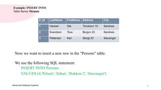 Advanced Database Systems Presentation Pptx