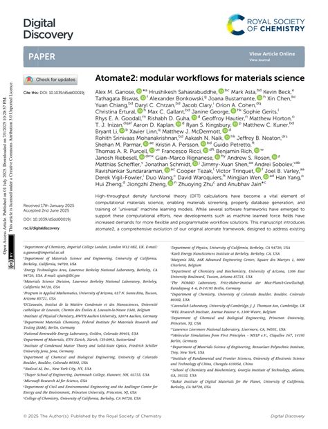 Pdf Atomate2 Modular Workflows For Materials Science