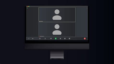 Plantilla de interfaz de videollamada en línea con icono de usuario