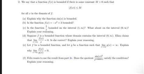 solved ∣f x ∣≤m for all x in the domain of f a explain
