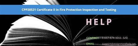 CPP Certificate II In Fire Protection Inspection And Testing Assessment Answer