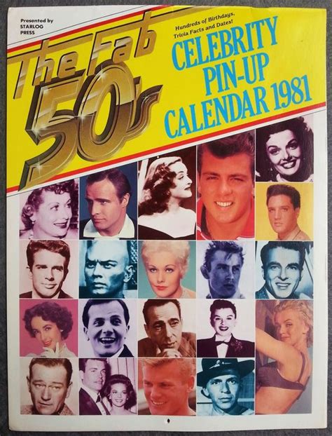Celebrity Pin Up Calendar 1981 Kaufen Auf Ricardo