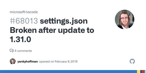 Settings Json Broken After Update To Issue Microsoft Vscode GitHub