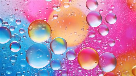 Multicolor Bubble Vibrant Abstract Background Multicolored Foam Texture