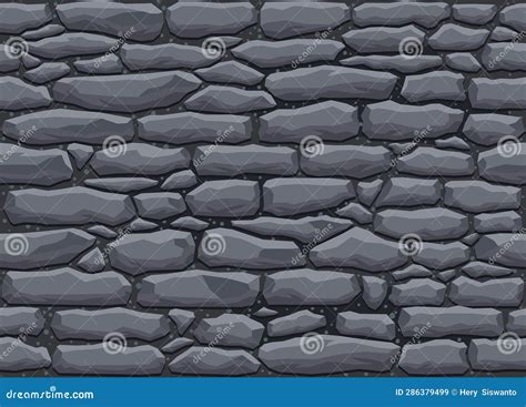 Game Texture Seamless Vector Illustration Gray Stone Drawing Arcade