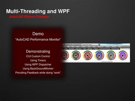 Ppt Multi Threading Wpf Inside Of Autocad Powerpoint Presentation