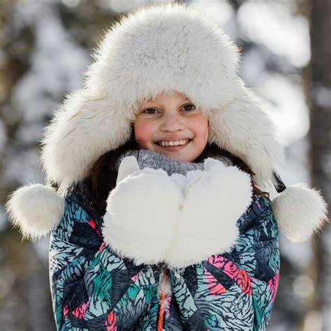 Free Photo Full Shot Smiley Girl In Snow Outdoors