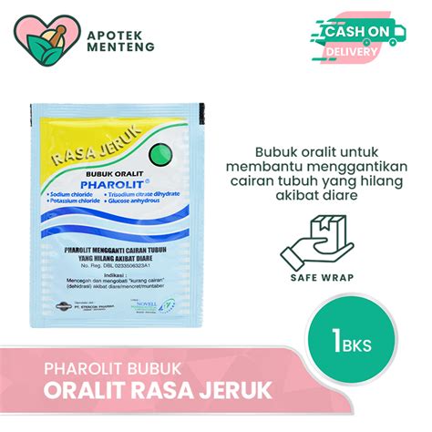 Jual Pharolit Bubuk Oralit Rasa Jeruk Sachet Pengganti Cairan Tubuh