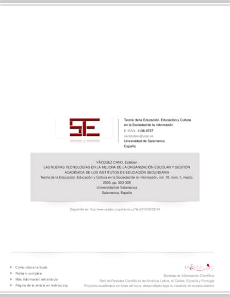 Pdf Las Nuevas Tecnologías En La Mejora De La Organización Escolar Y