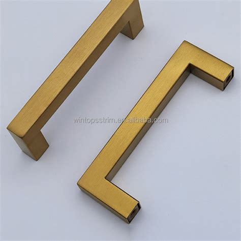 Win Top Gold Cabinet Pulls Brushed Brass Gold Cabinet Handles Square
