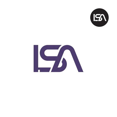 Letter Lsa Monogram Logo Design 35356438 Vector Art At Vecteezy