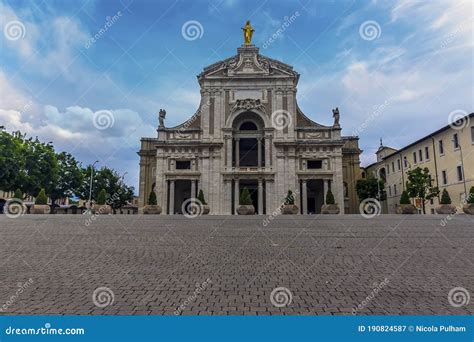 A View Looking Up Towards The Basilica Of Saint Mary Of The Angels In