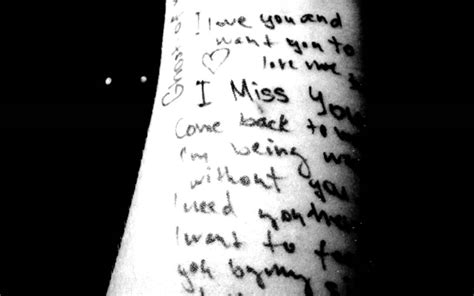 Download Cute Black And White Aesthetic Scribbles On Arm Wallpaper