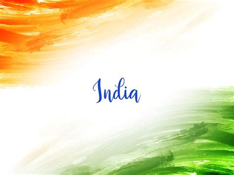 Free Vector Indian Flag Theme Republic Day Watercolor Texture