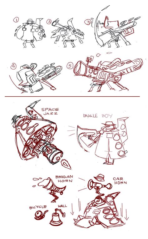 Skullgirls Big Band Concept Art Character Model Sheet Character
