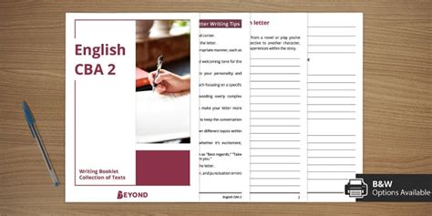 English Cba 2 Writing Booklet Cba Twinkl Twinkl