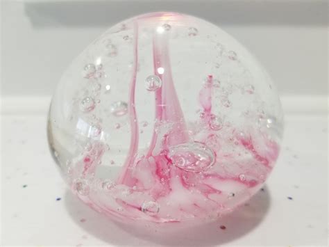 Art Glass Paperweight With Unique Inserts Art In Glass Collectible
