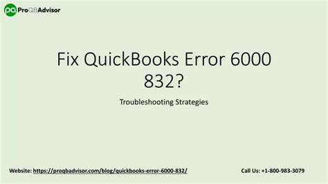 ppt troubleshooting quickbooks error 6000 832 powerpoint presentation