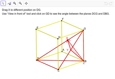 Dihedral Angle Of Two Planes In A Cube Geogebra