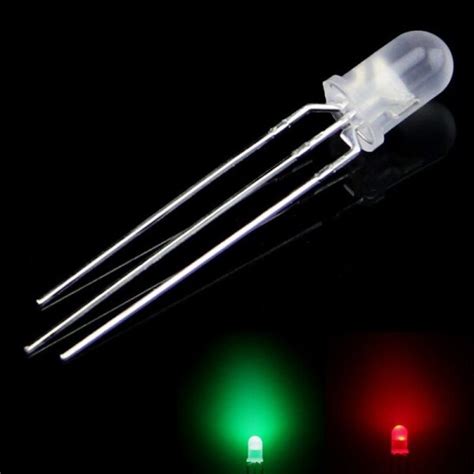 Duo Led 5mm Bi Color Rot Grün Diffus 3 Pin Gemeinsame Anode Leds 20