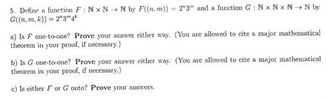 solved 5 define a function f nⓇn n by f n m 2 3