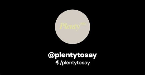 Plentytosay Instagram Tiktok Linktree