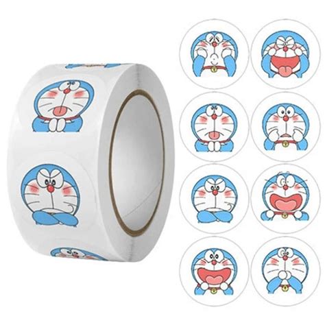 500 Pegatinas Rollo Anime Doraemon Gato Cosmico Calcomanías 1999