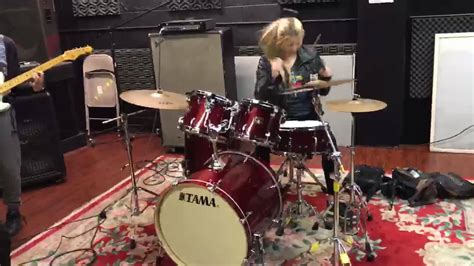 Liliac Abigail Cristea Trying Her Brand New Drums For