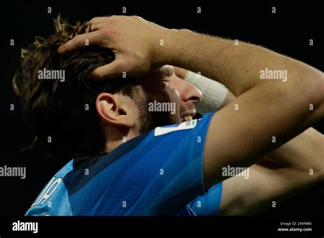 Ssc NapoliÕs Forward Khvicha Kvaratskhelia Looks Dejected During The