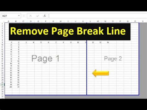 How To Remove Page Break Dotted Line In Excel Excel Functions YouTube
