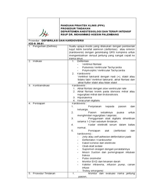 Defibrilasi Dan Kardioversi Pdf