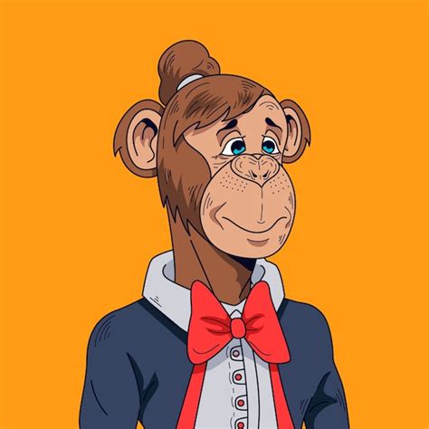 Free Vector Hand Drawn Nft Style Ape Illustration
