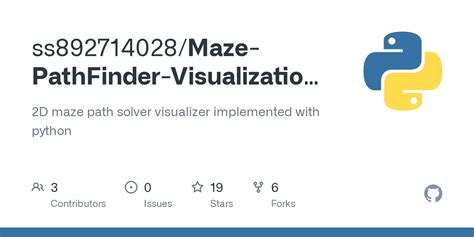 GitHub Ss892714028 Maze PathFinder Visualization Python 2D Maze Path