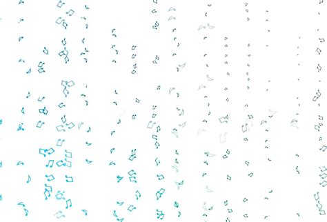 Textura De Vector Azul Claro Verde Con Notas Musicales 20486742