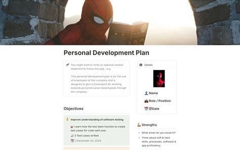 Personal Development Plan Pdp Template Notion Marketplace