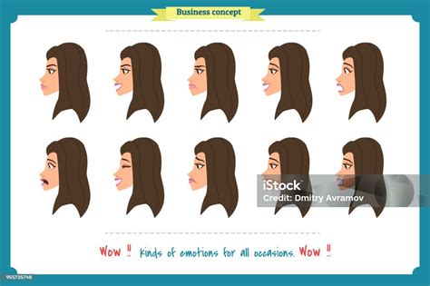 여자 식 절연의 집합입니다 귀여운 여 자가 감정적 여성 머리 그림 벡터 얼굴 소녀 슬픈 웃 고입니다 사업가 각질제거에 대한 스톡 벡터 아트 및 기타 이미지 Istock