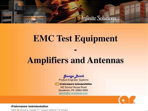 PPT EMC Test Equipment Amplifiers And Antennas PowerPoint Presentation ID